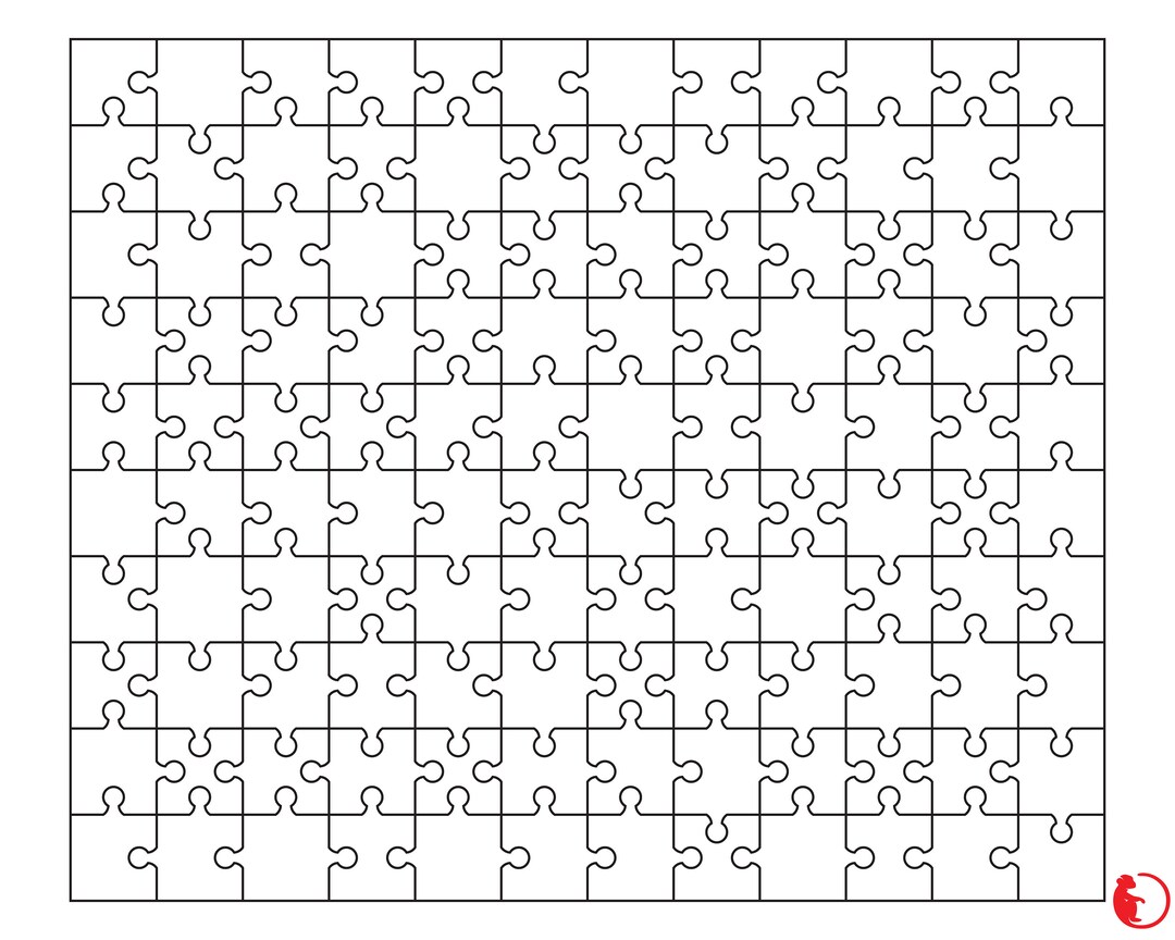 SVG File for Cricut, Instant Download, White Puzzle Clipart, High ...