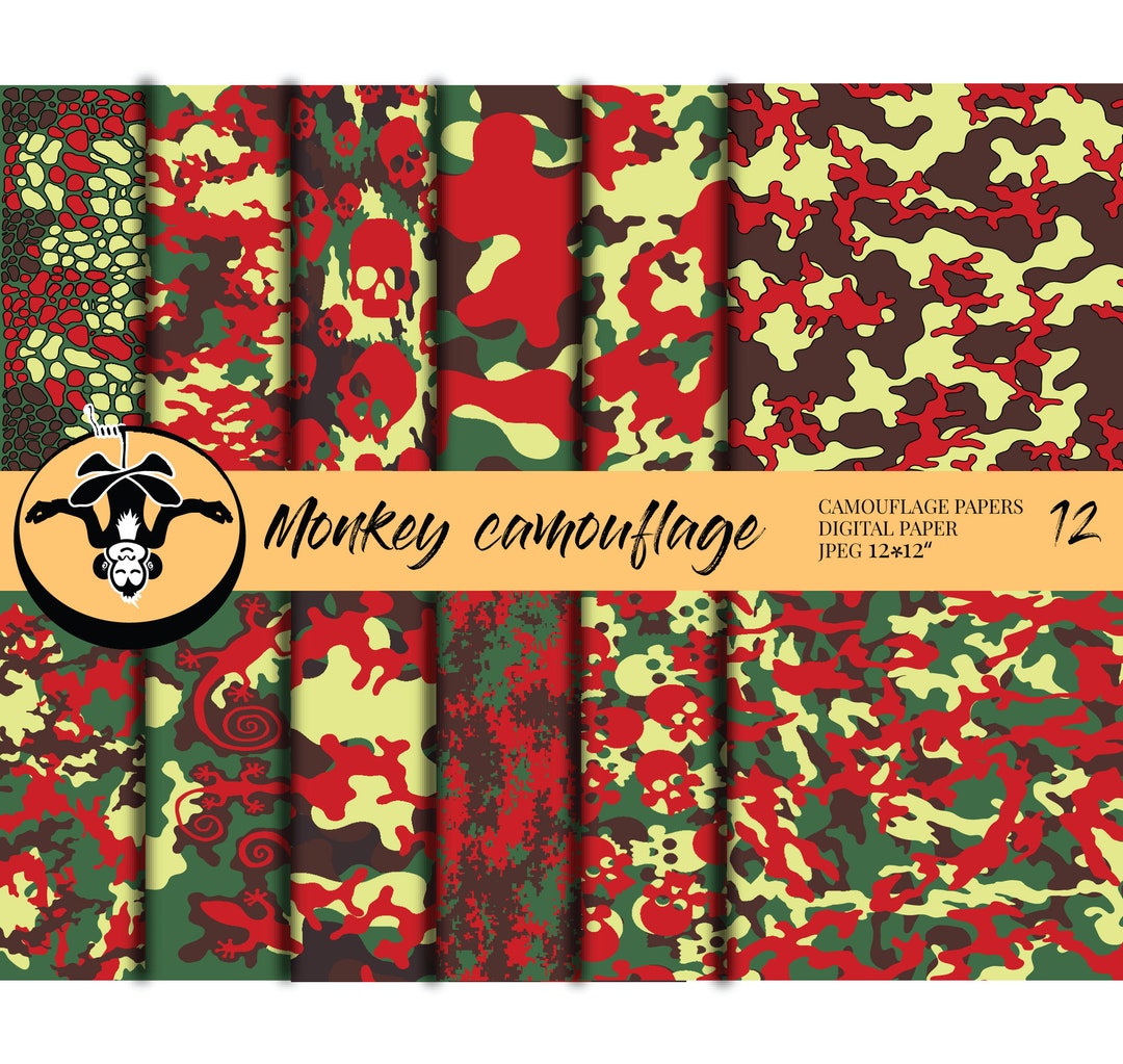 Set of 12 High Quality Camouflage Digital Papers 12 - Etsy