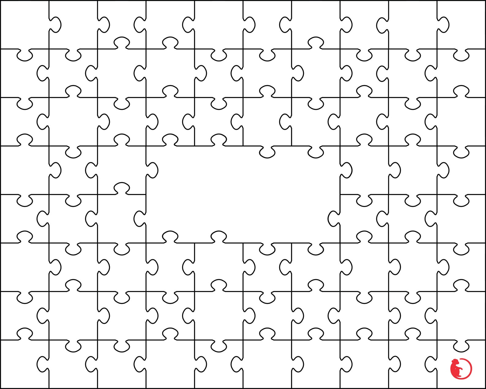 Puzzle Template, Svg File for Cricut, Instant Download, Cricut File ...