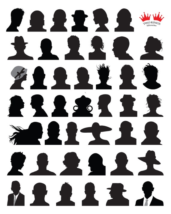 SVG Avatar Set Vector Anonymous Avatar Set Isolated on White - Etsy