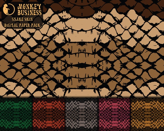 Digital Paper Pack Hand Drawn Snake Skin Textures 6 High - Etsy