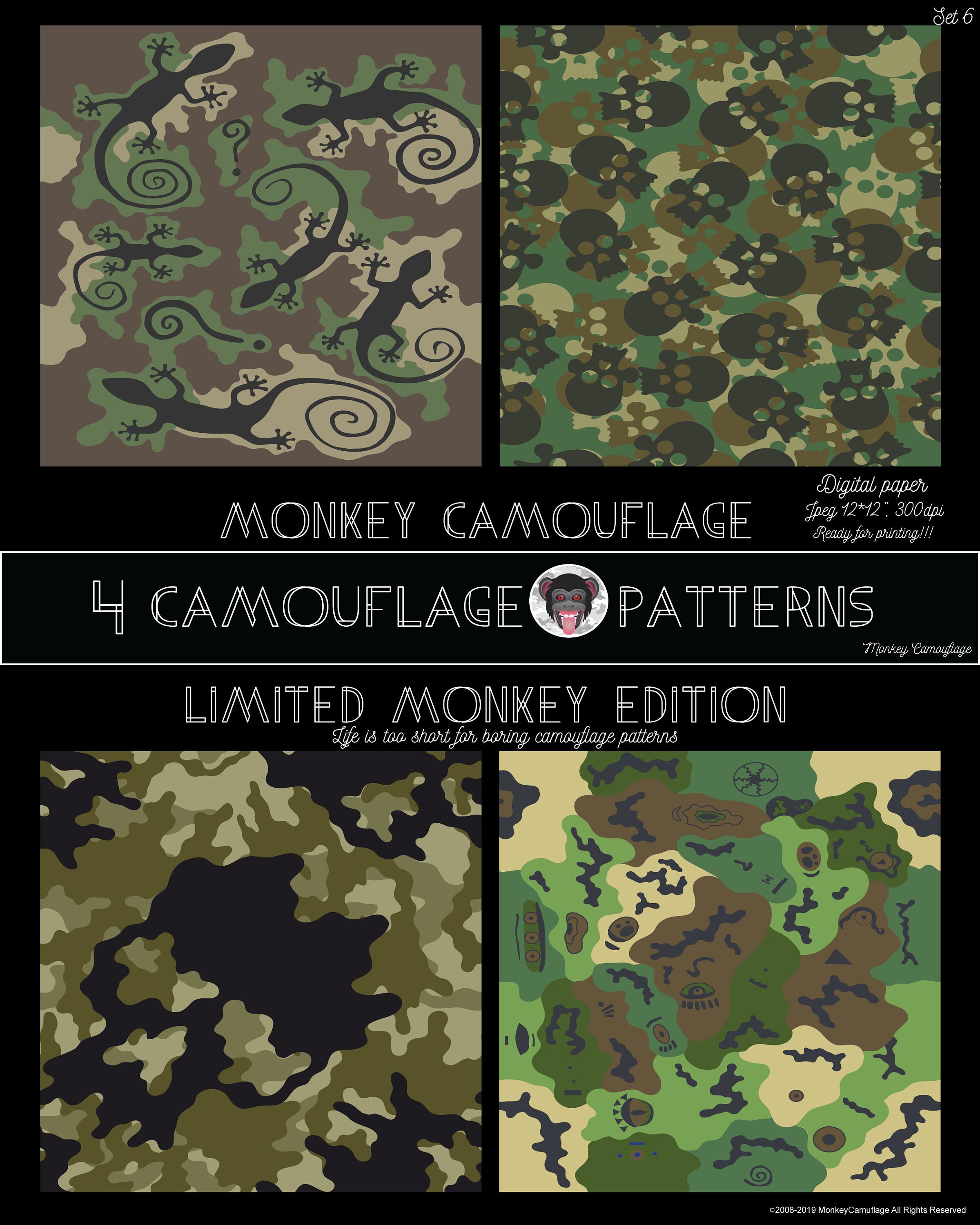 Abstract Camo Digital Papers 4 Jpg Green Camo Jpg Files - Etsy