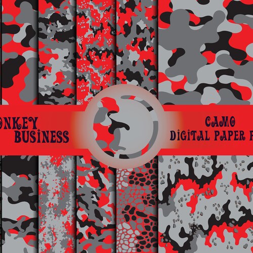 Camo Print Army Digital Paper Pack Scrapbook Papers Instant - Etsy