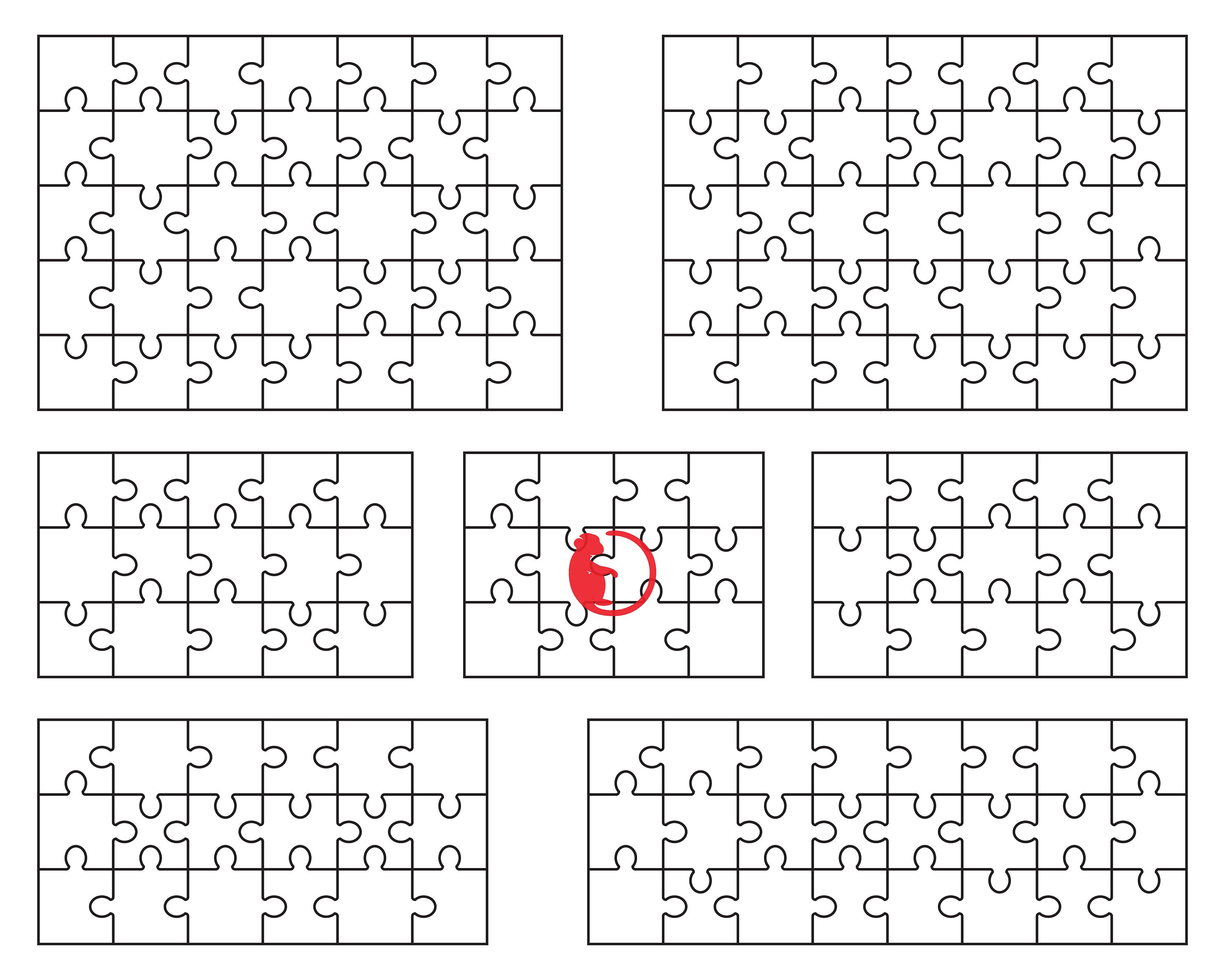 Big Puzzle Pack, Svg Files for Cricut, Jigsaw Illustrations, Instant ...