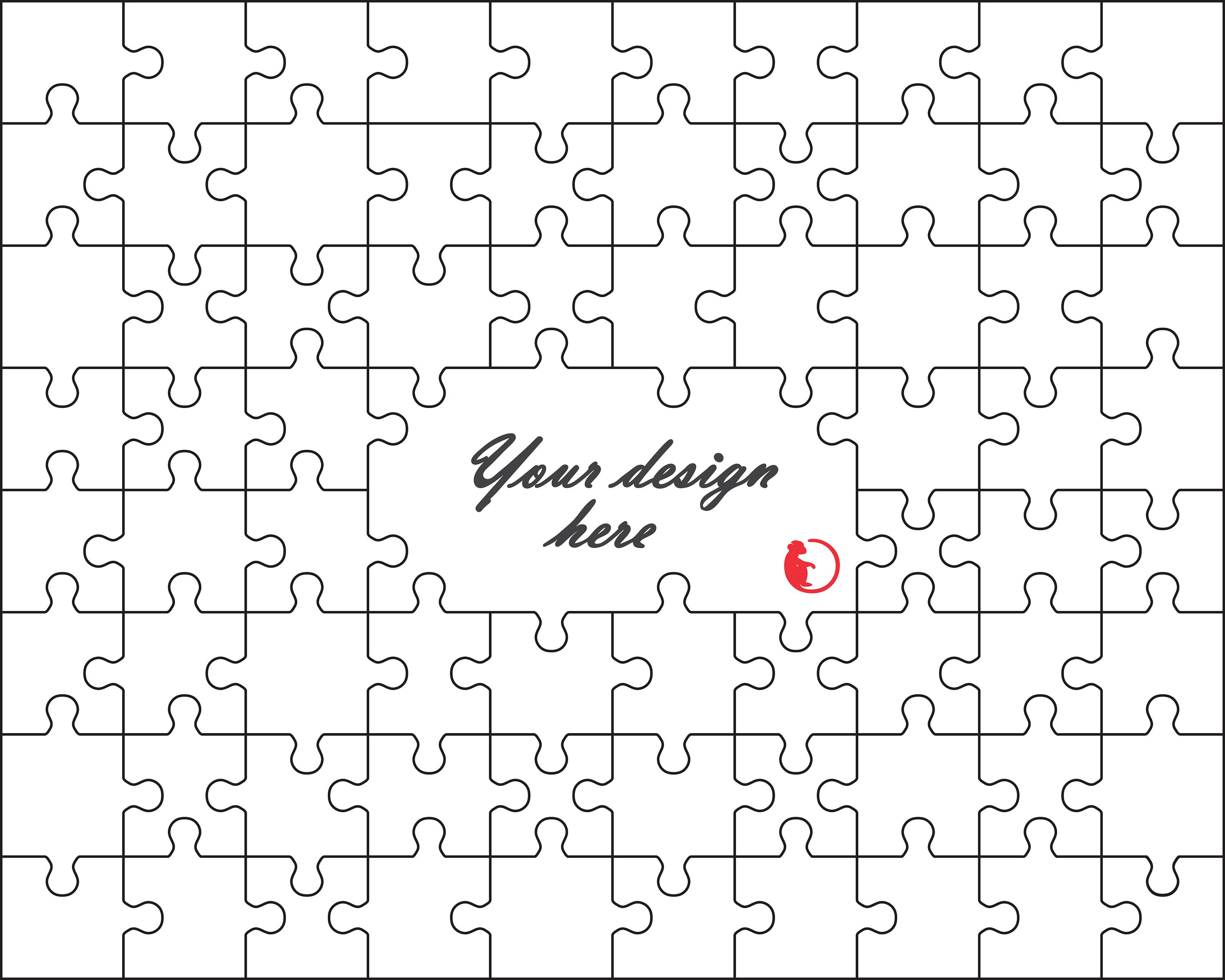 Puzzle Design Temlate, Svg File for Cricut, Cutting File, Instant ...