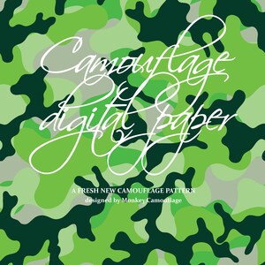 Green Camouflage Digital Paper Pack.set of 9 Pink Camo Patterns.high ...