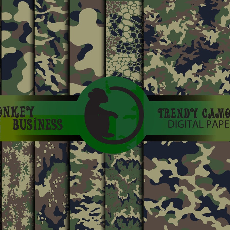 Camo Card - Etsy