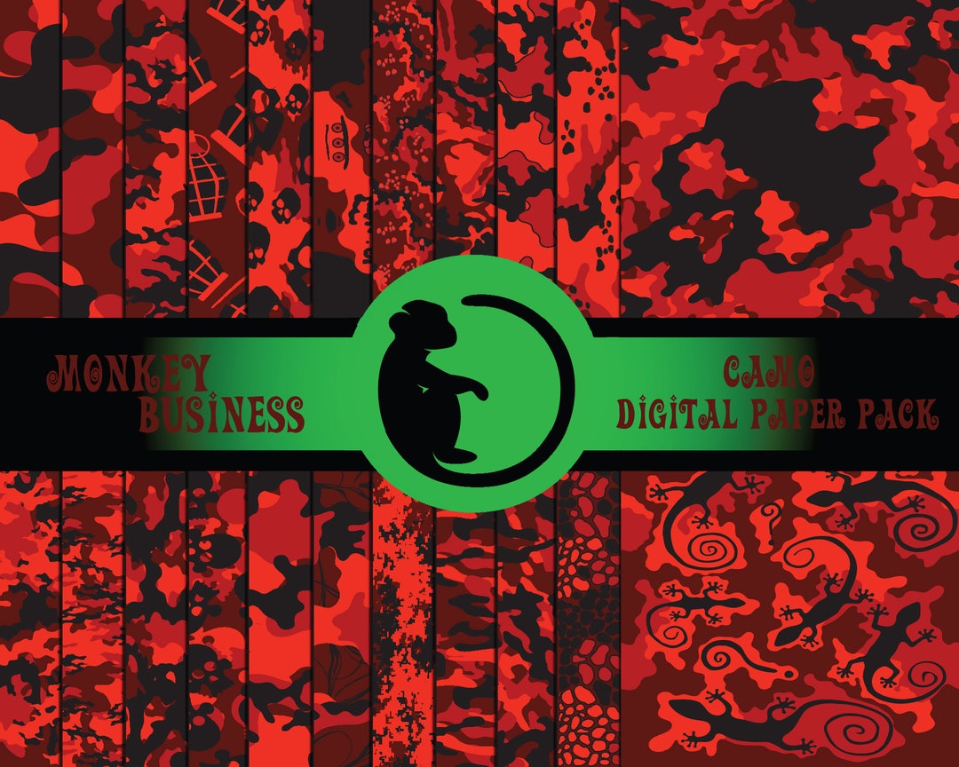 Seamless Patterns, Digital Paper Pack, Instant Download, Camo Pattern ...