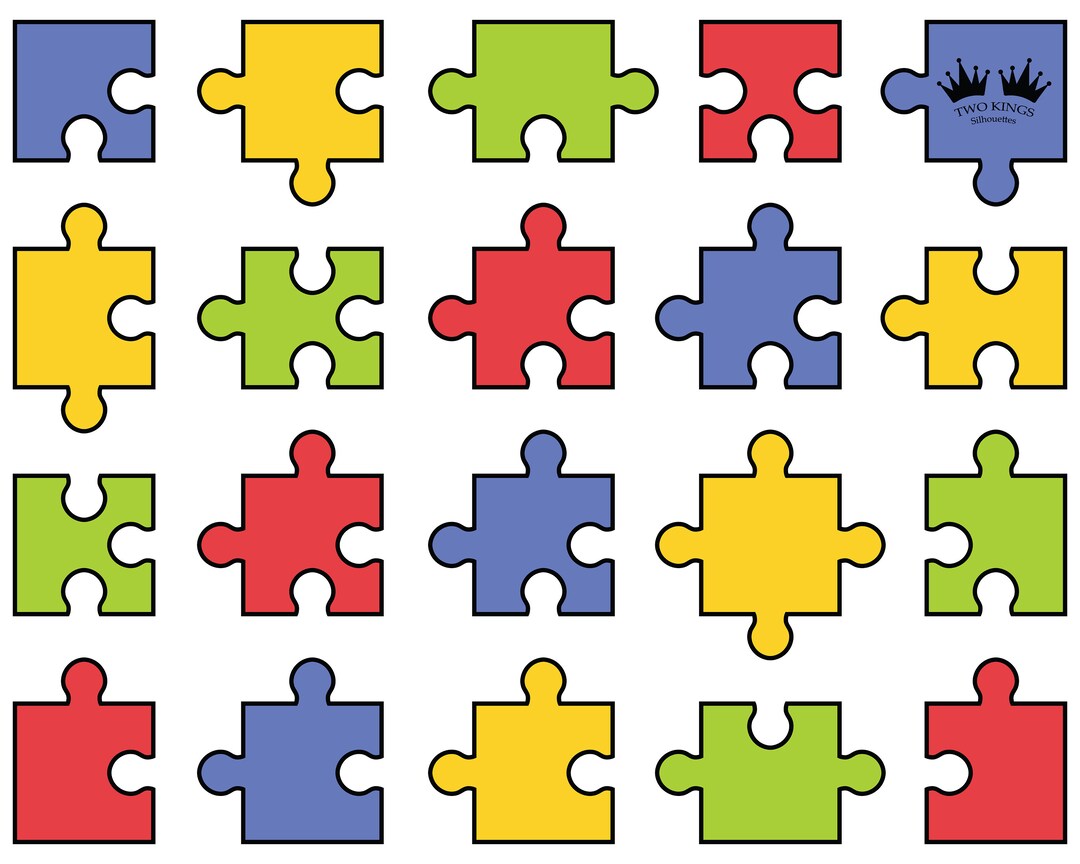 SVG File for Cricut, Puzzle Piece SVG File, Jigsaw With Separate Pieces ...