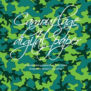 Green Camouflage Digital Paper Pack.set of 9 Pink Camo Patterns.high ...