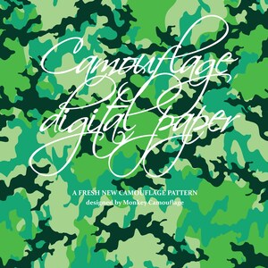 Green Camouflage Digital Paper Pack.set of 9 Pink Camo Patterns.high ...