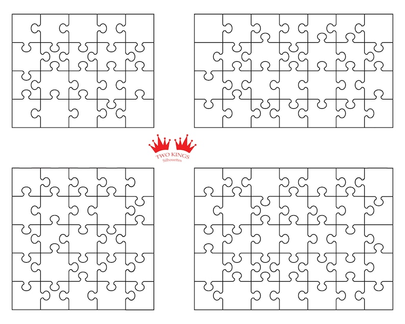Four Puzzles SVG Digital Clipart Files Eps Jpg Maze SVG - Etsy