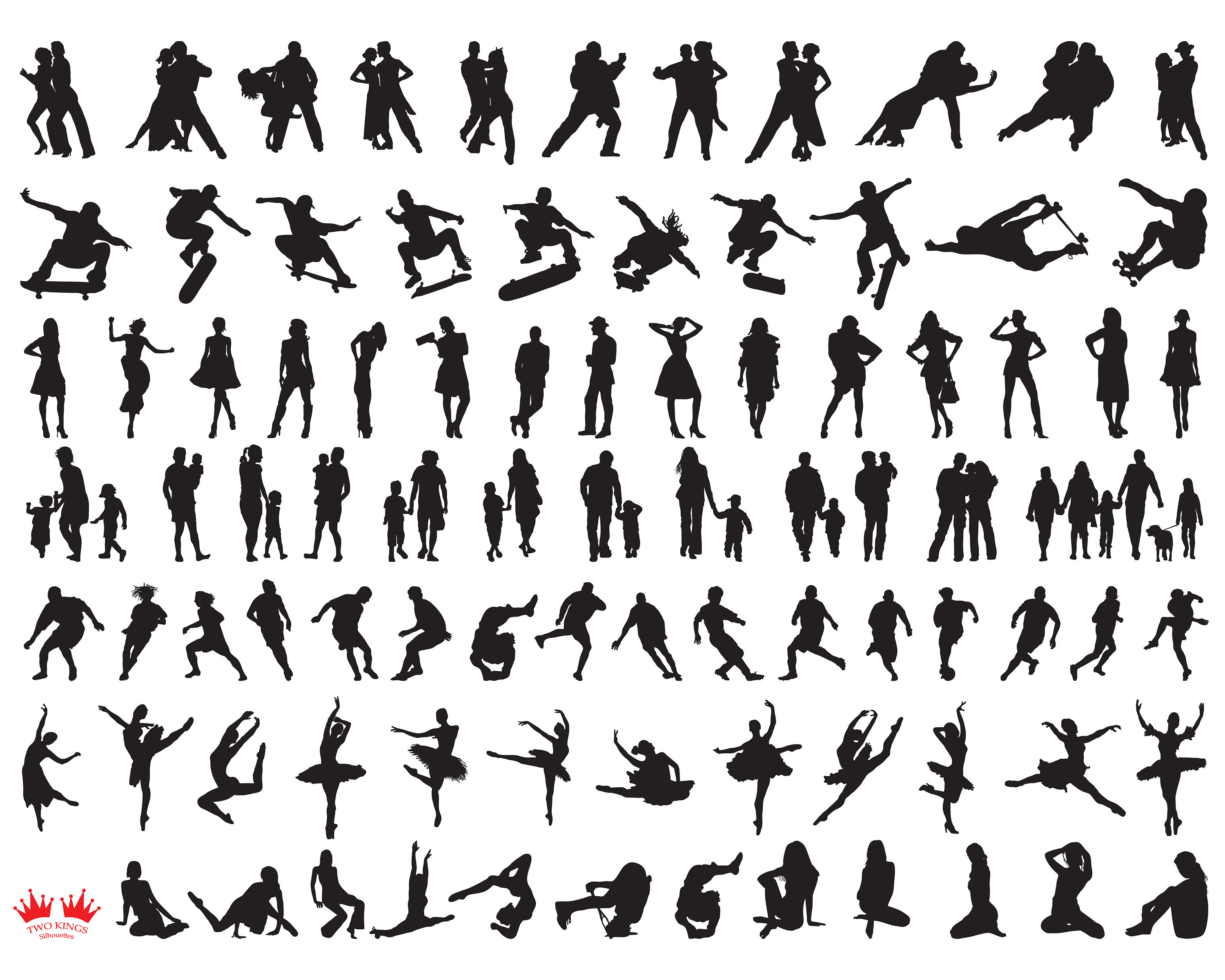 People SVG, Human Silhouette on White Background. Instant Download ... People SVG, Human Silhouette on White Background. Instant Download ...