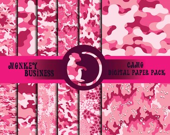 Camo Digital Paper | Etsy