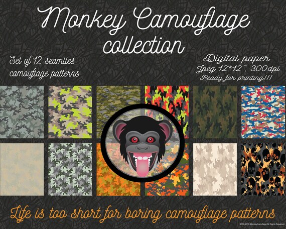 Seamless Camo Pattern Pack JPG Files12inch With - Etsy