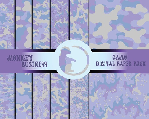 Digital Paper Pack Camouflage Print Scrapbook Papers | Etsy