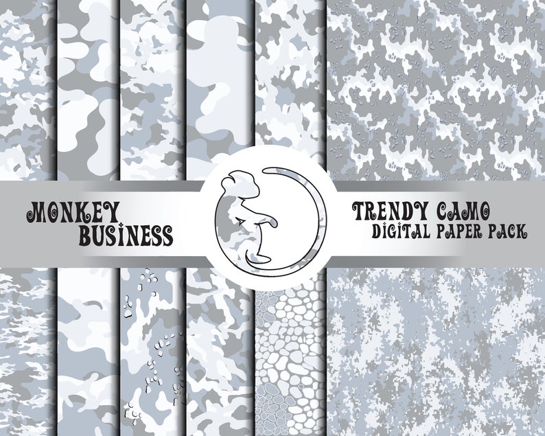 Digital Paper Pack Scrapbook Papers Military Seamless - Etsy