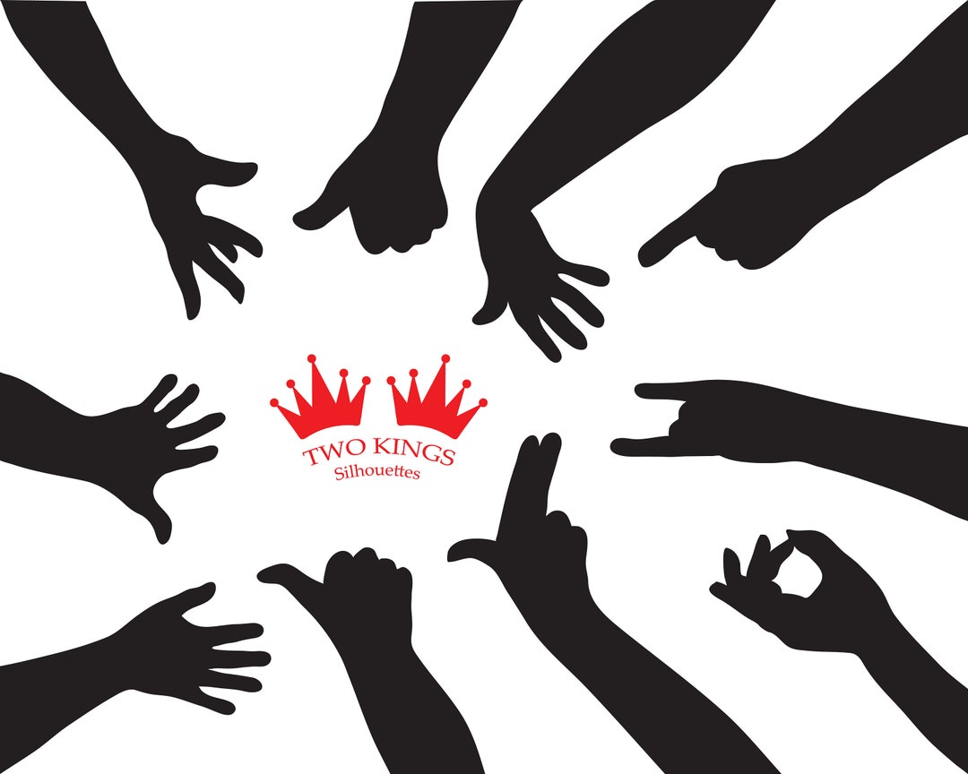 SVG Cut File. Collection of Hands on White Background. Hands Shape Set ...