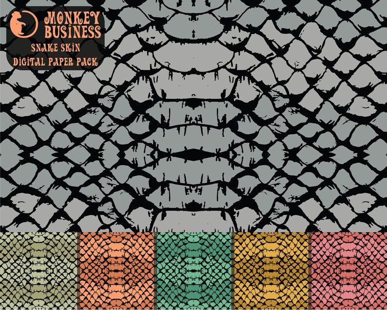 Snake Skin Digital Paper Pack, Instant Download, Scrapbook Papers ...