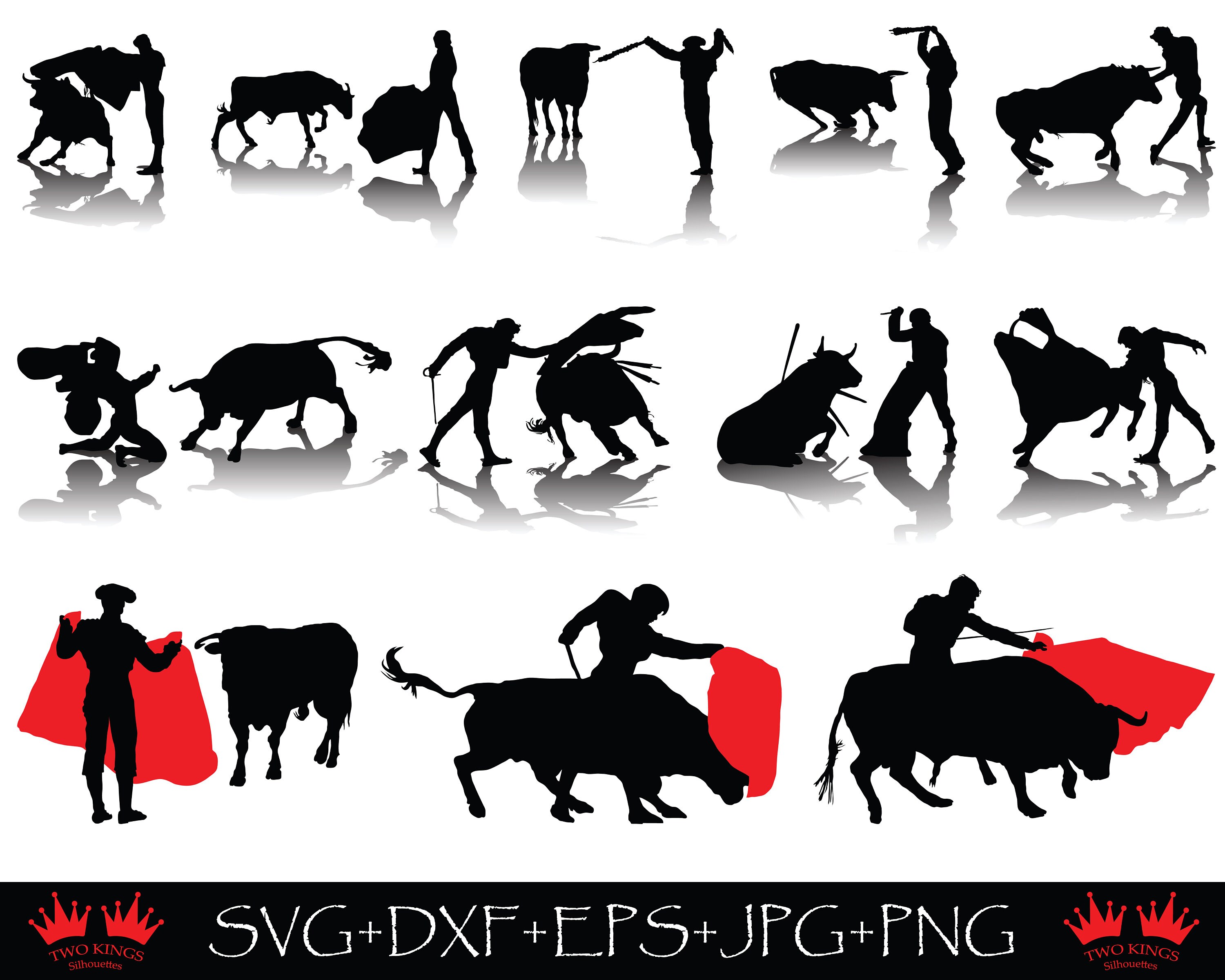 Matador Silhouettes. SVG Cut Files (for Cricut & Silhouette Cameo ...