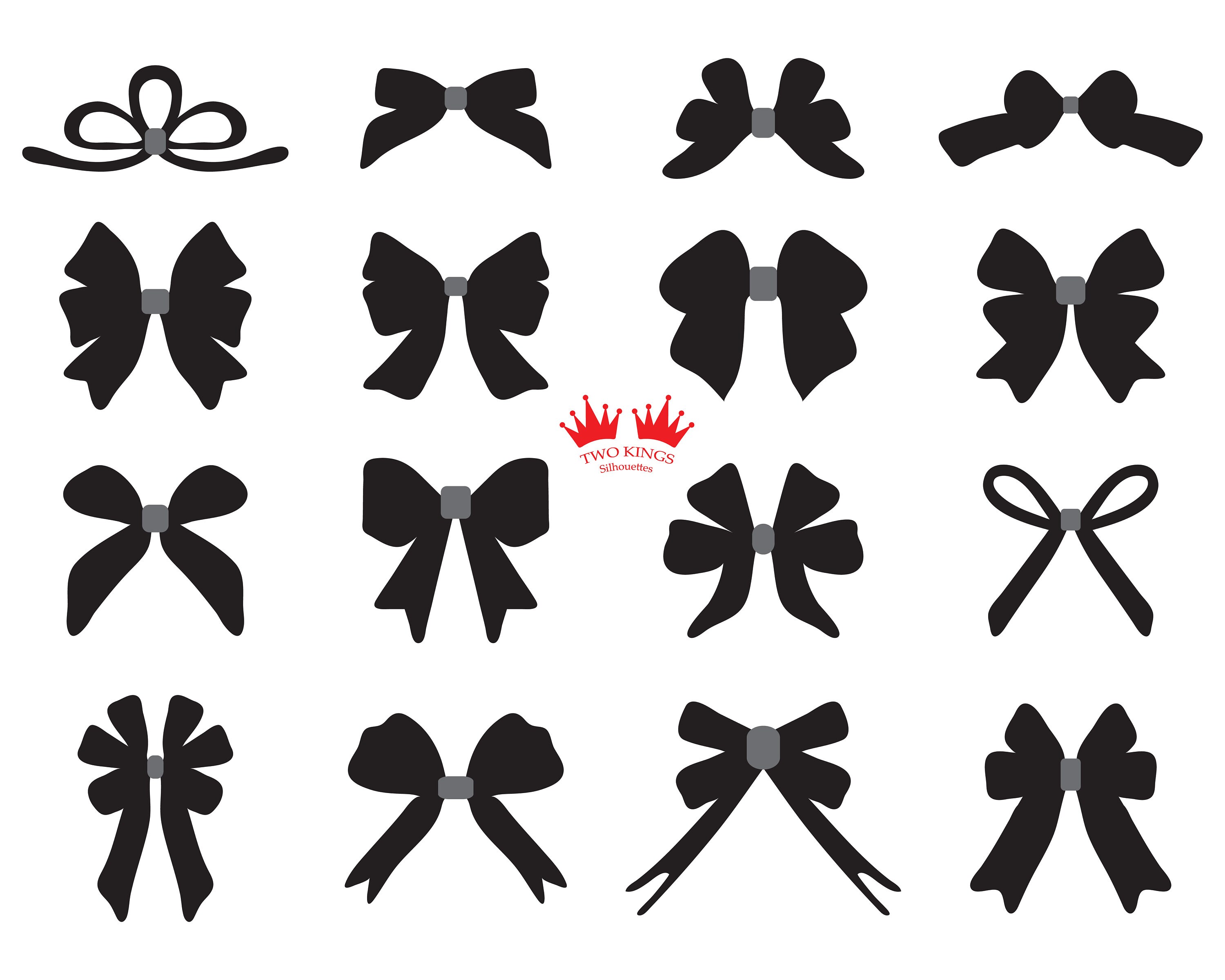 ON SALE. Set of Decorative Bow for Your Design. Vector Black Bow ...