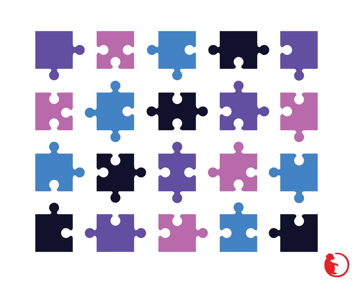 SVG File for Cricut, Puzzle Piece SVG File, Jigsaw With Separate Pieces ...