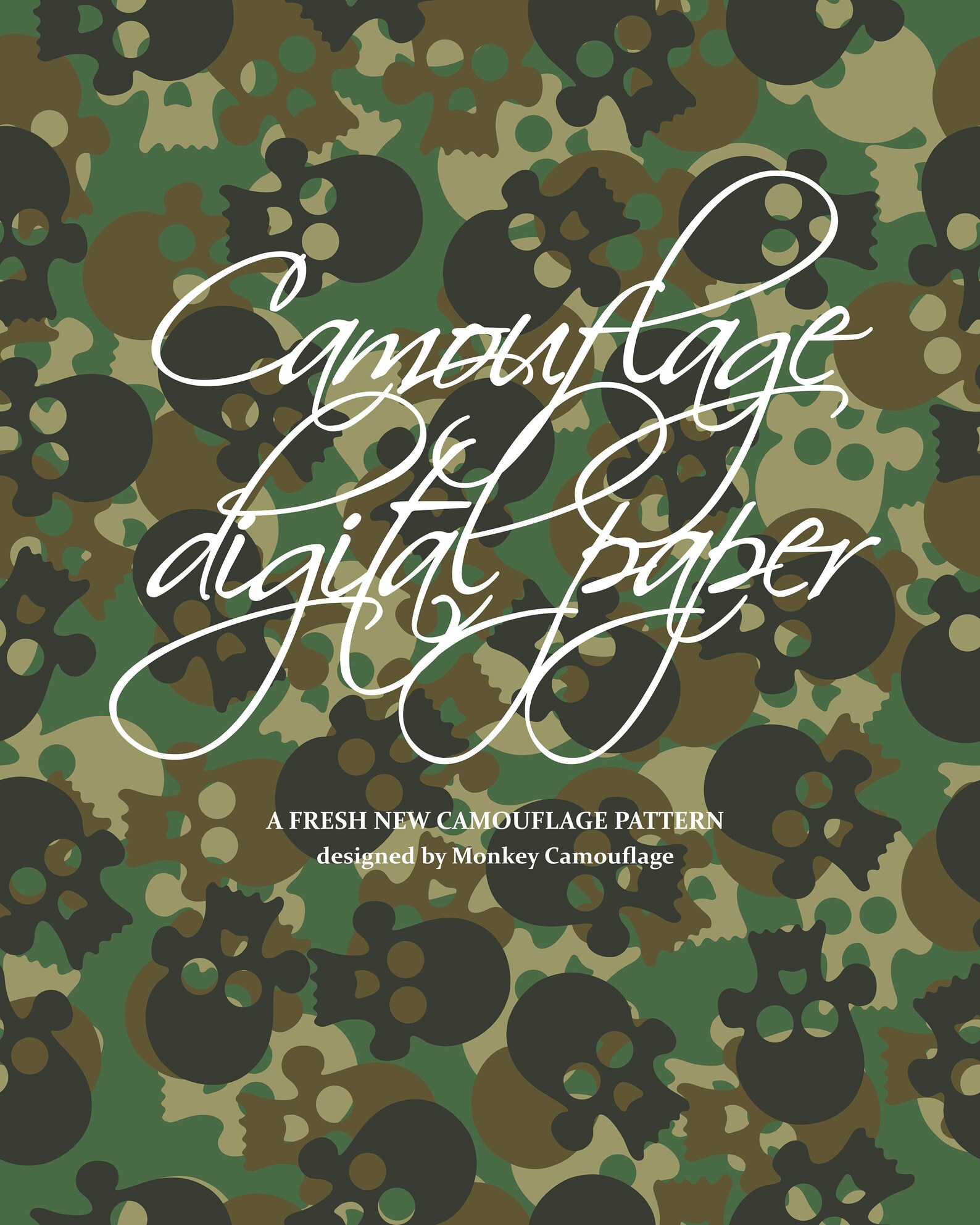 Fresh Camouflage Digital Paper by Monkey Camouflage.seamless Military ...