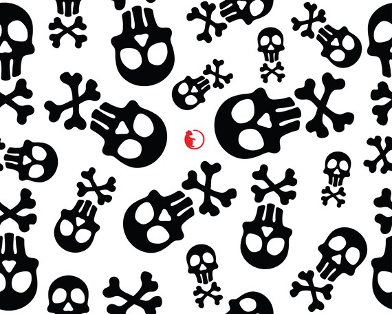 Seamless skull pattern Svg file for cricut Instant download | Etsy