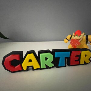 Custom Super Mario Bros Inspired Name Plate, Kids Desk, Kids Room ...
