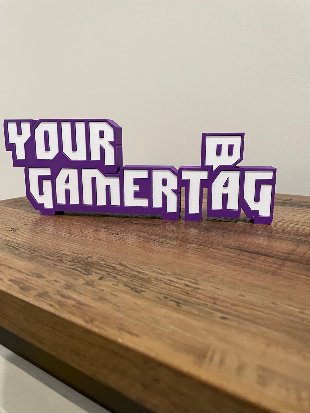 Custom Gift Twitch Style Nameplate Gamertag Birthday Party - Etsy