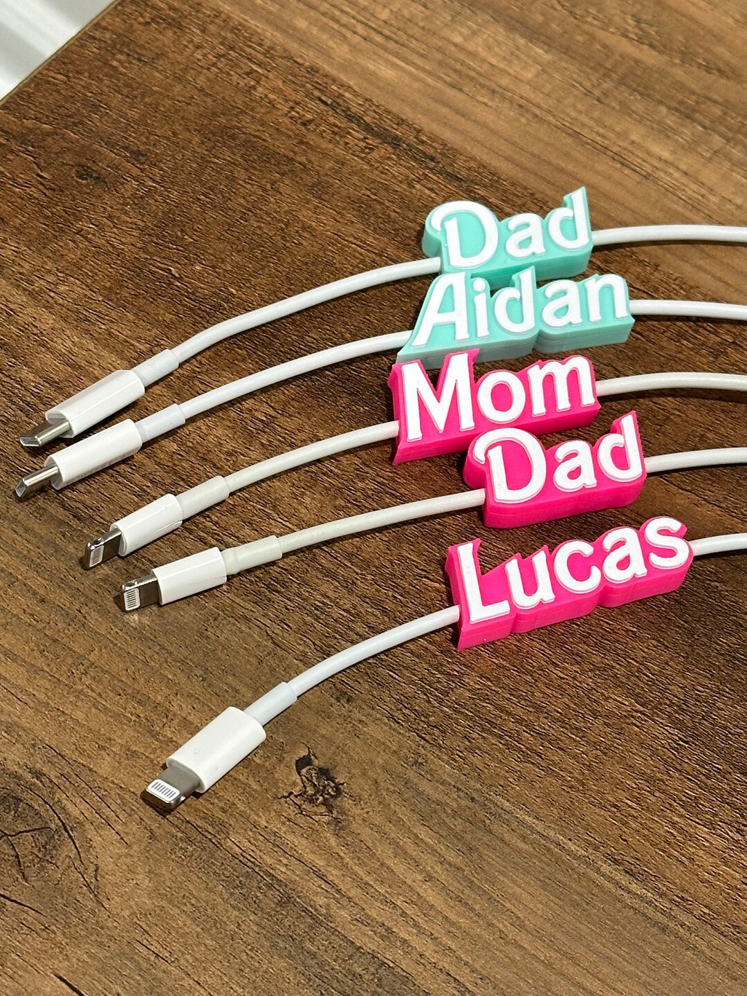 Personalized iPhone Charger Cord: 3D Name Tag, Custom USB-C Cable ...