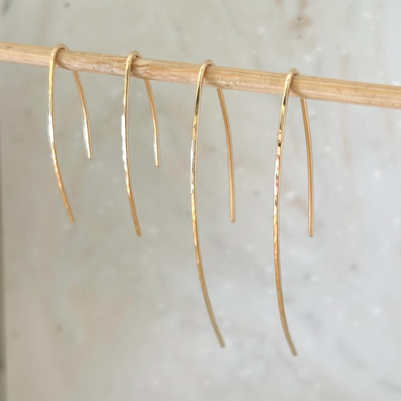 Threader Earrings Gold - Etsy