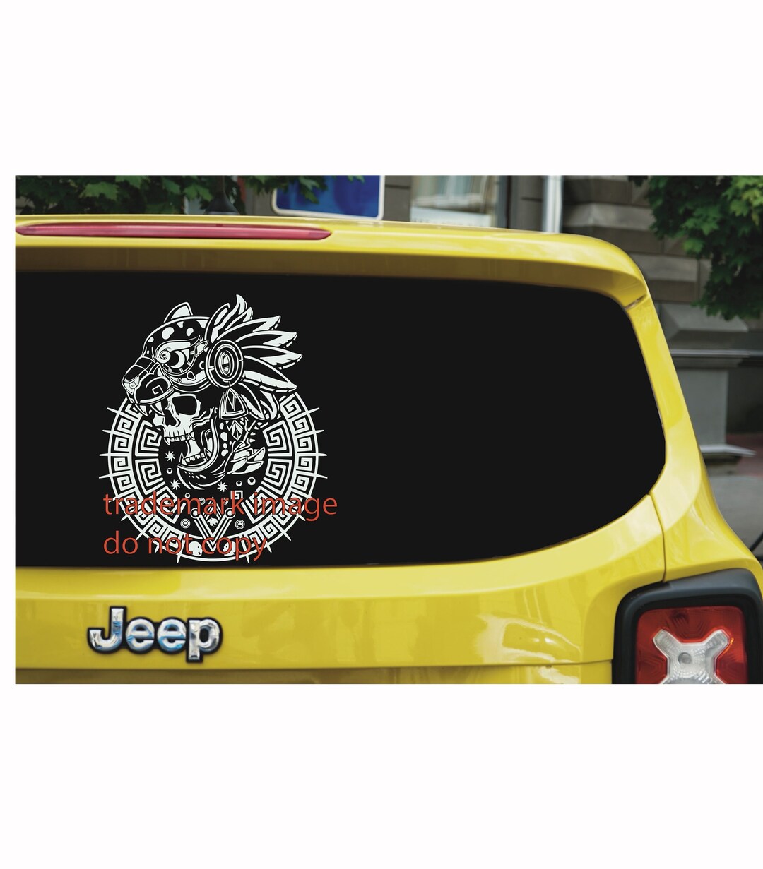 Azteca Skull Warrior Decal - Etsy