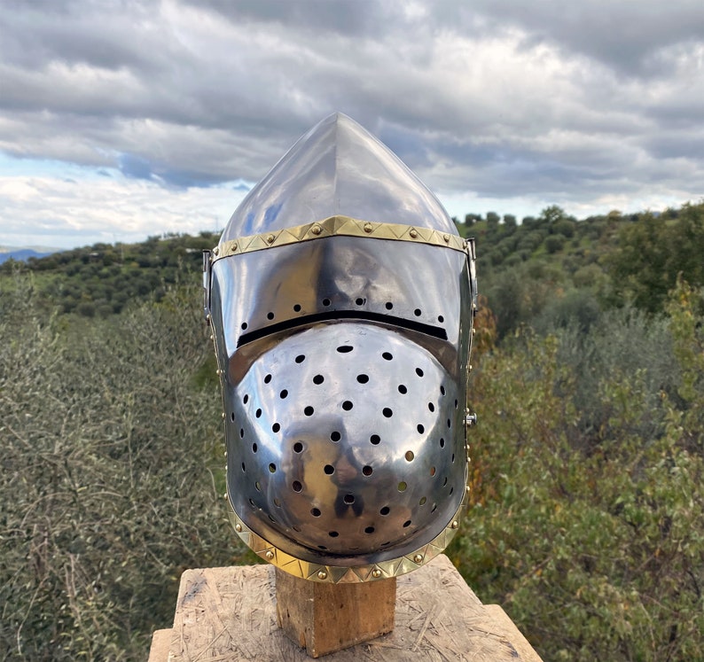 Bascinet With Pig Face Visor battle Ready Medieval Knight Helmet - Etsy