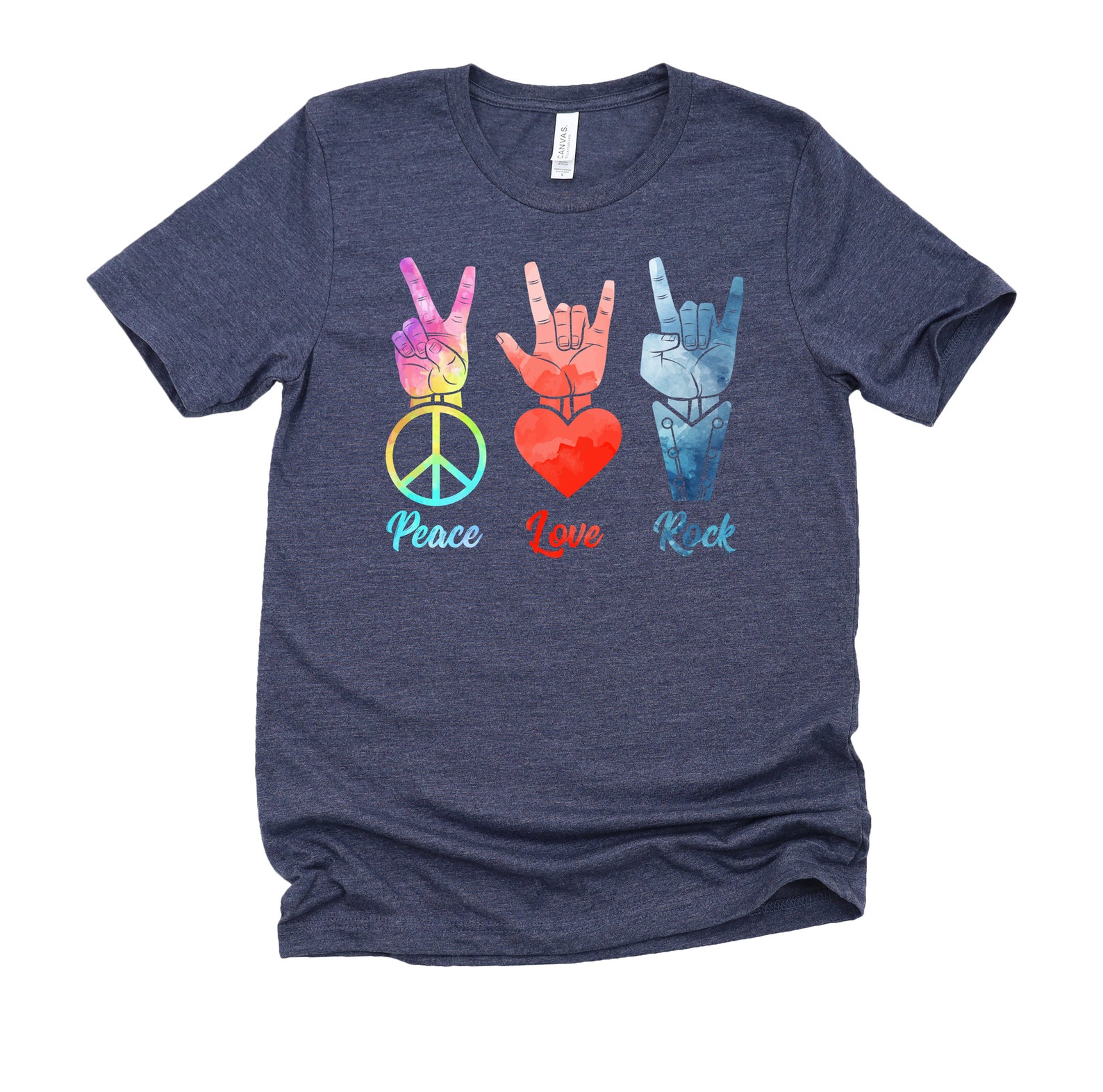 Peace Love Rock Tshirt / Vintage Peace Sign Shirt / Peace Symbol Tee ...