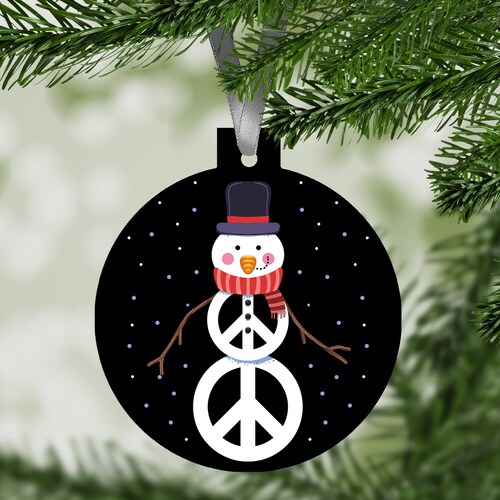 Iridescent Peace Sign Ornament - Etsy