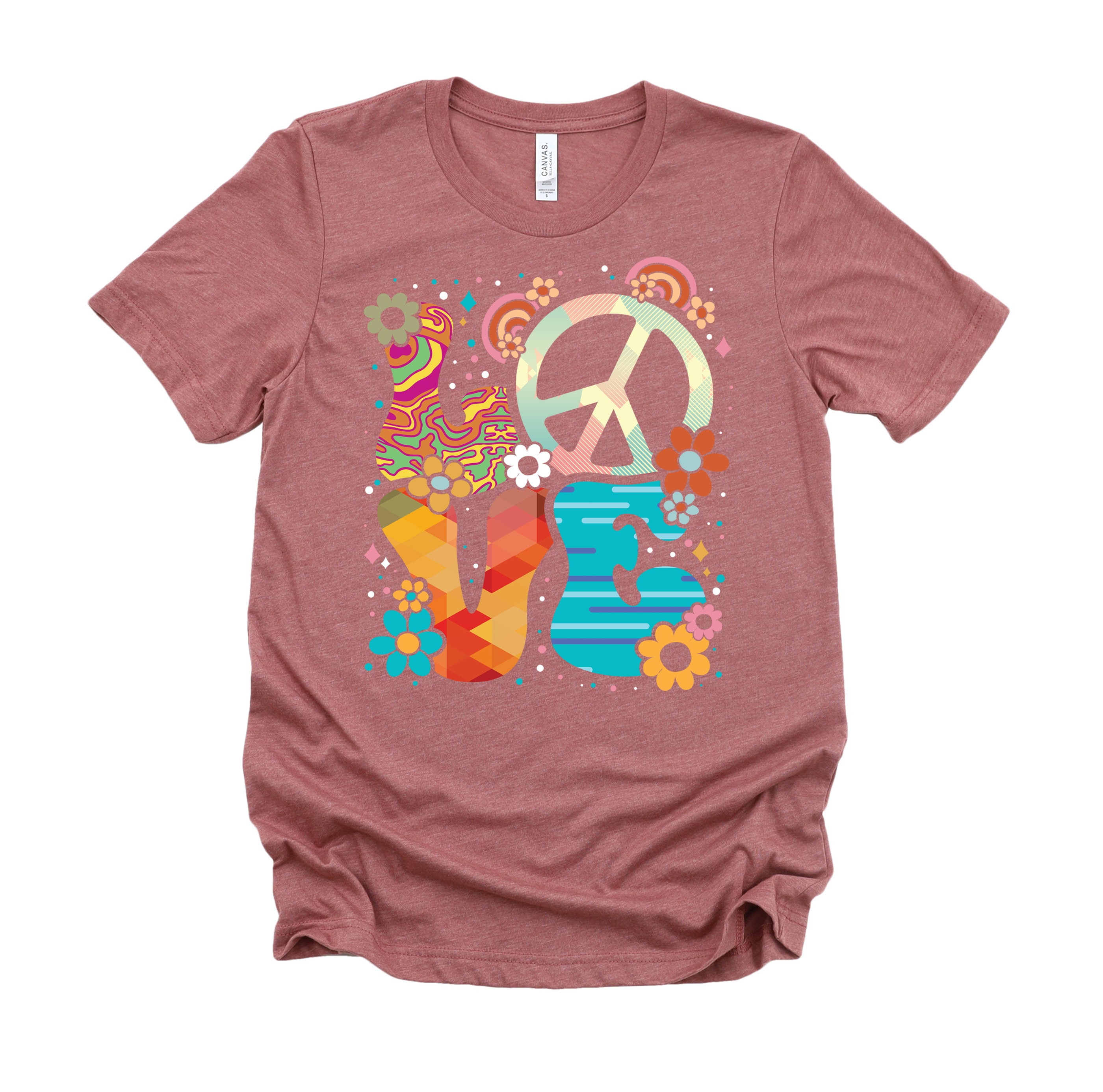 Love Peace Shirt / Groovy Peace / 70s Vibes Shirt / Peace Love Floral ...