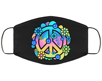 Be Kind Always Peace Sign Face Mask Adult & Kids Retro Hippie - Etsy