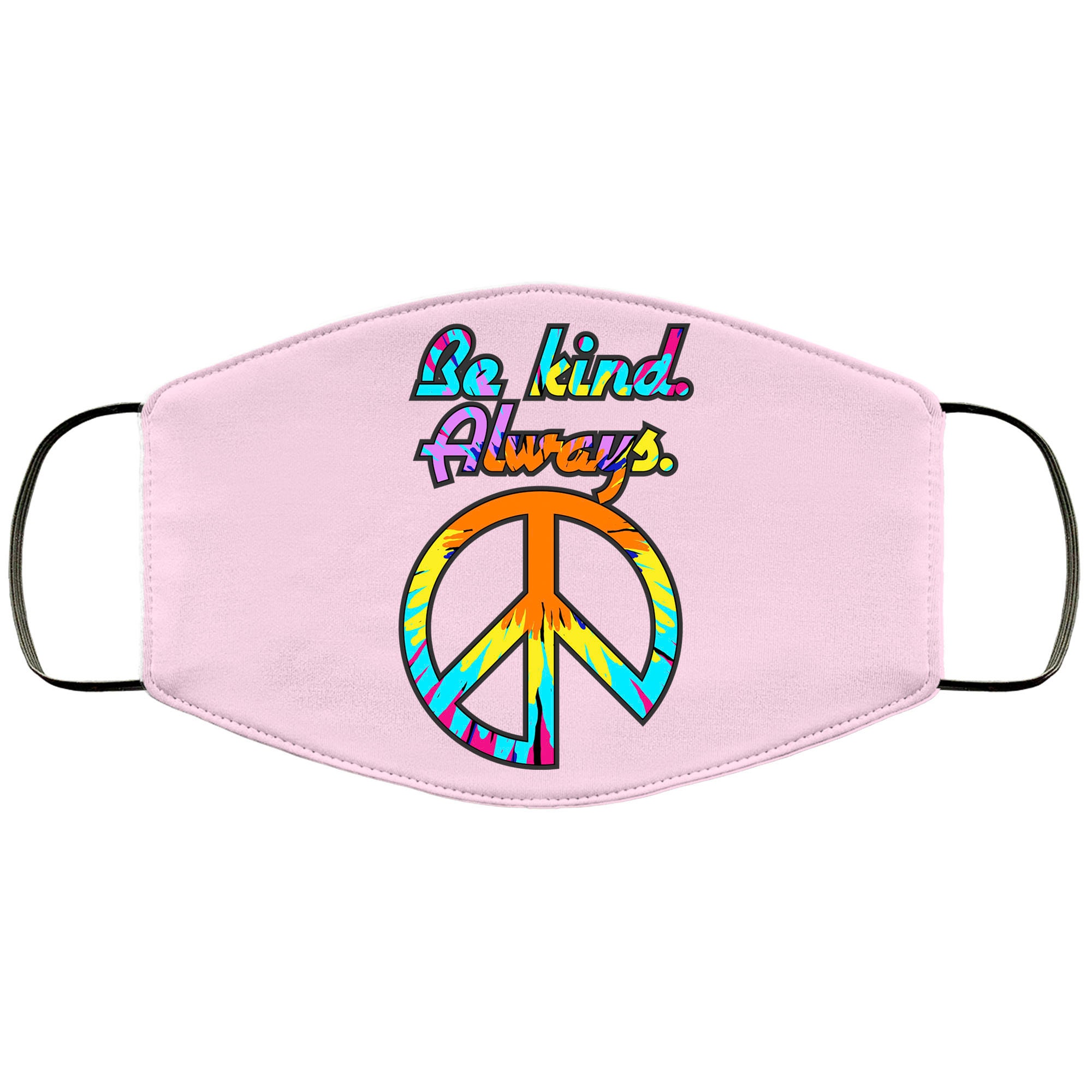 Be Kind Always Peace Sign Face Mask Adult & Kids Retro Hippie - Etsy