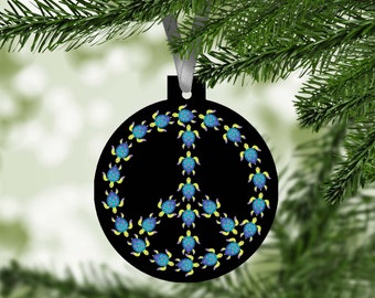 Peace Sign Turtle - Etsy