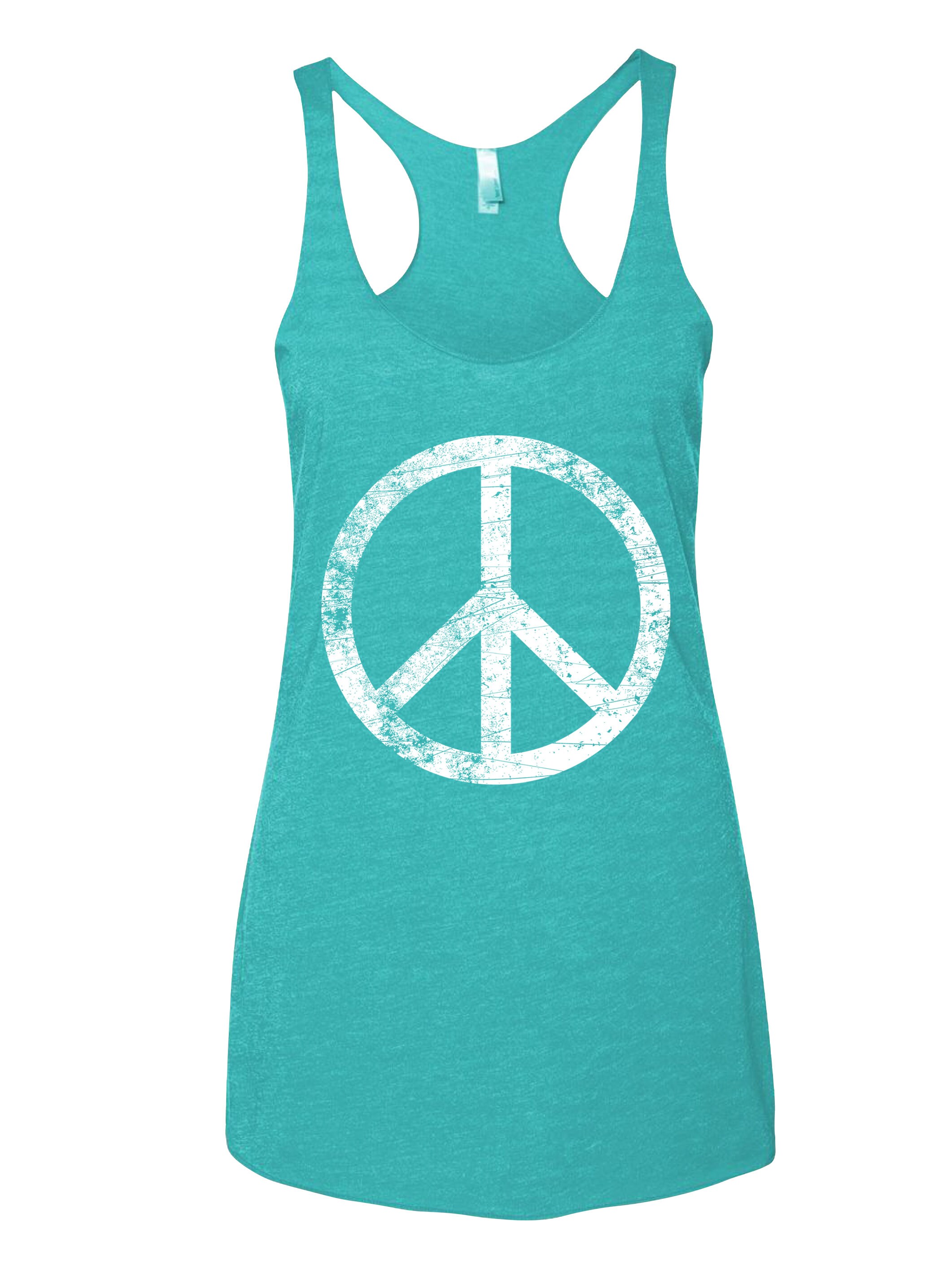 Women's White Distressed Peace Sign Vintage Top Hippie | Etsy