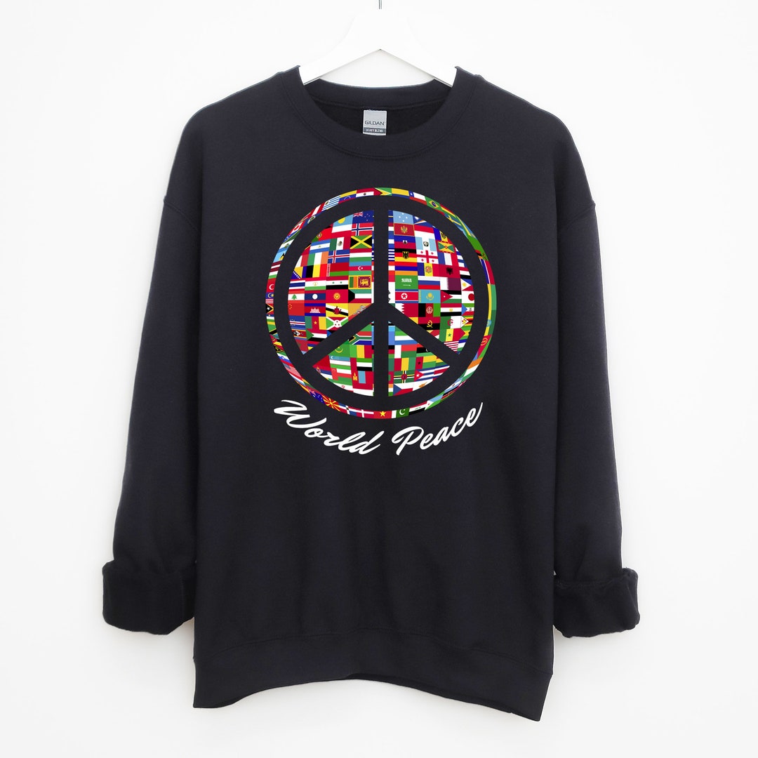 World Peace Sweatshirt / Peace Sign Sweater / Activist Gift / Peace ...