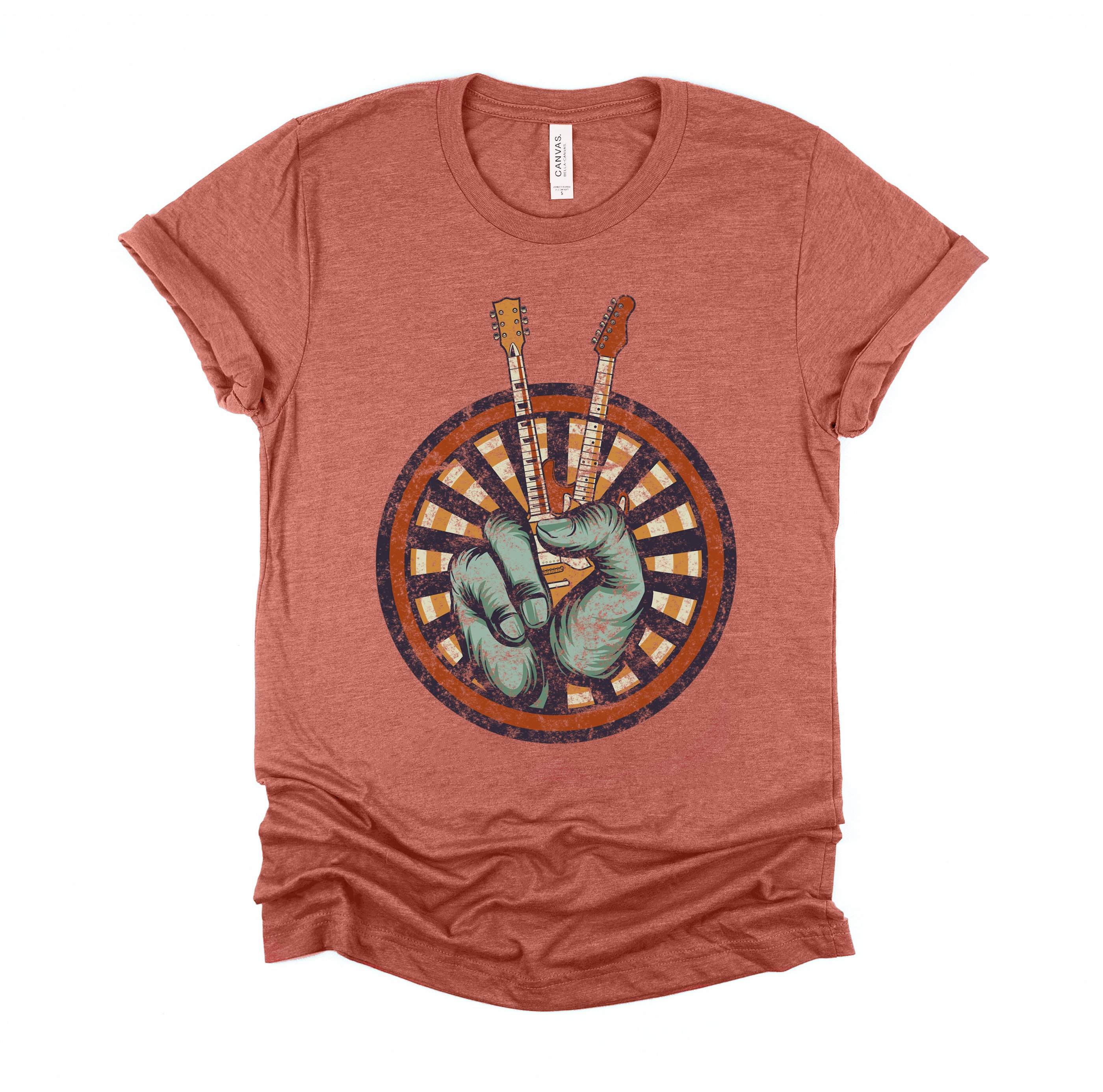 Peace Sign Rock Band Shirt Guitar Hand Musician Gift Music - Etsy