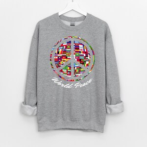 World Peace Sweatshirt / Peace Sign Sweater / Activist Gift / Peace ...