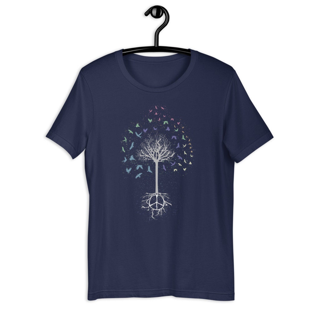 Tree of Life Peace Sign Tshirt Freedom Symbol Flying Dove - Etsy