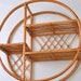24 Inch Round Shelf, Wicker Round Shelf, Rattan Round Shelf, Rattan ...