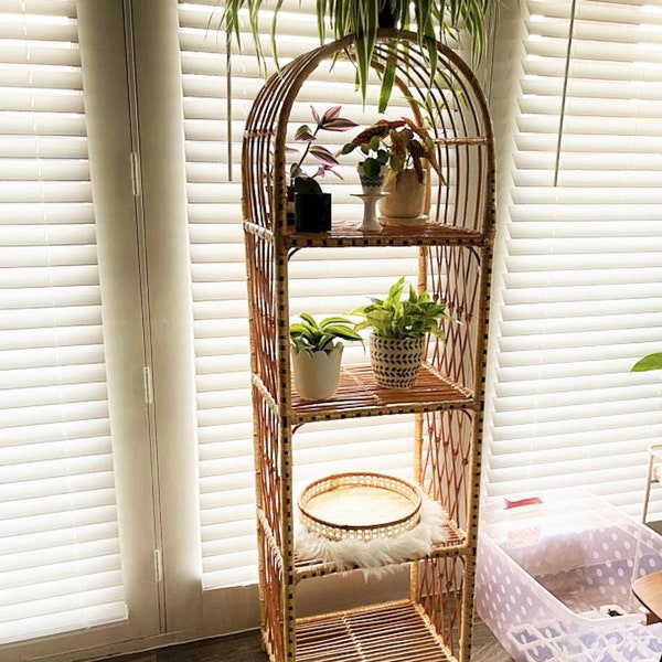 Rattan Arched Bookcase - Etsy