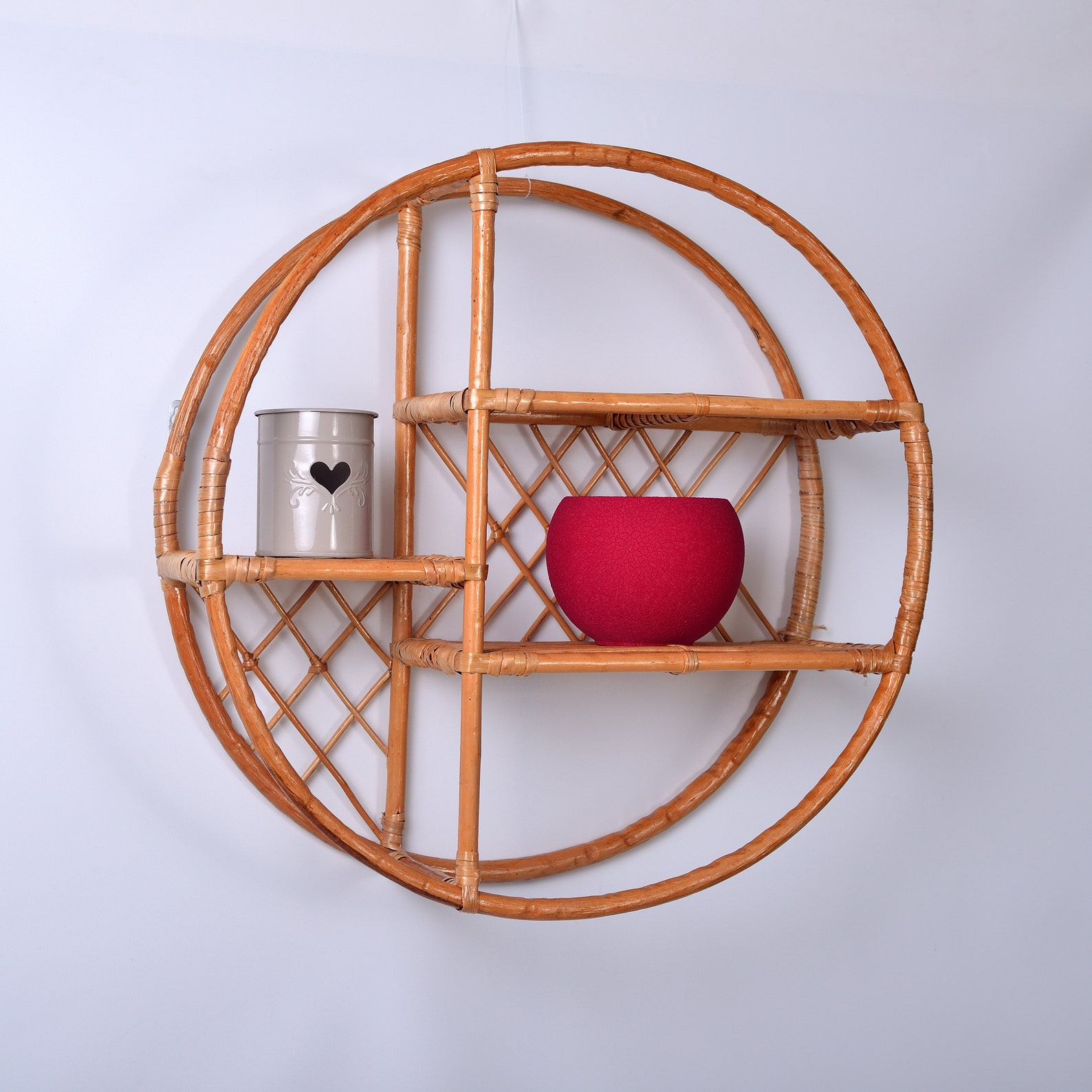 24 Inch Round Shelf Wicker Round Shelf Rattan Round Shelf - Etsy