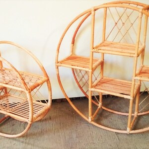 24 Inch Round Shelf, Wicker Round Shelf, Rattan Round Shelf, Rattan ...