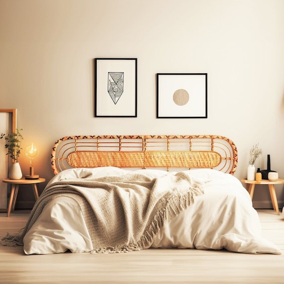 Bamboo cane headboard store